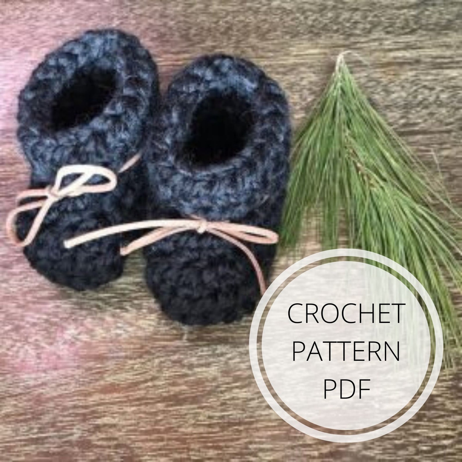 Crochet Baby Bootie SOLES WITH PATTERN // Baby Slippers, Leather Soles ...