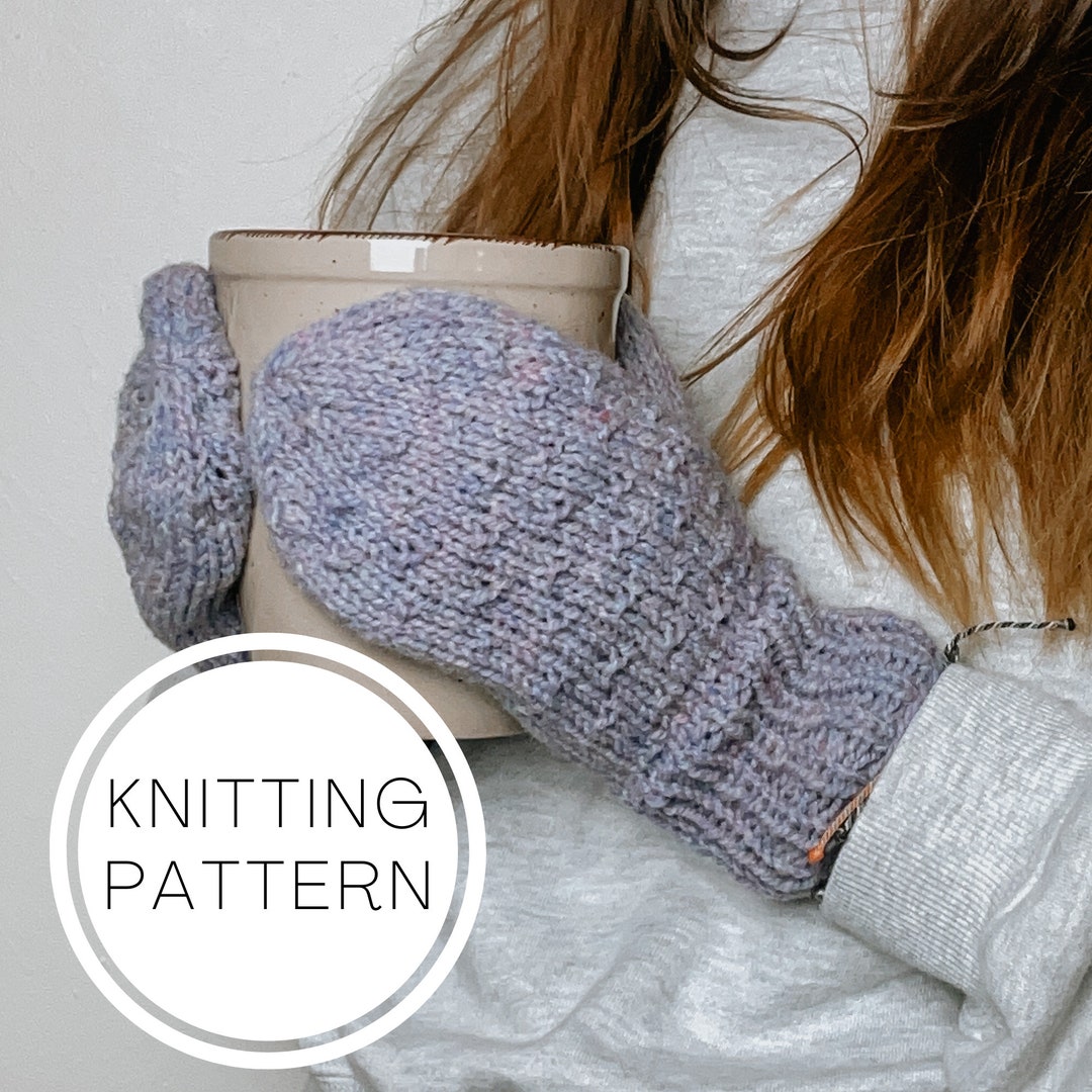 RISELAY MITTEN Knitting Pattern// Adult Mitten Pattern, Knitted Mittens ...