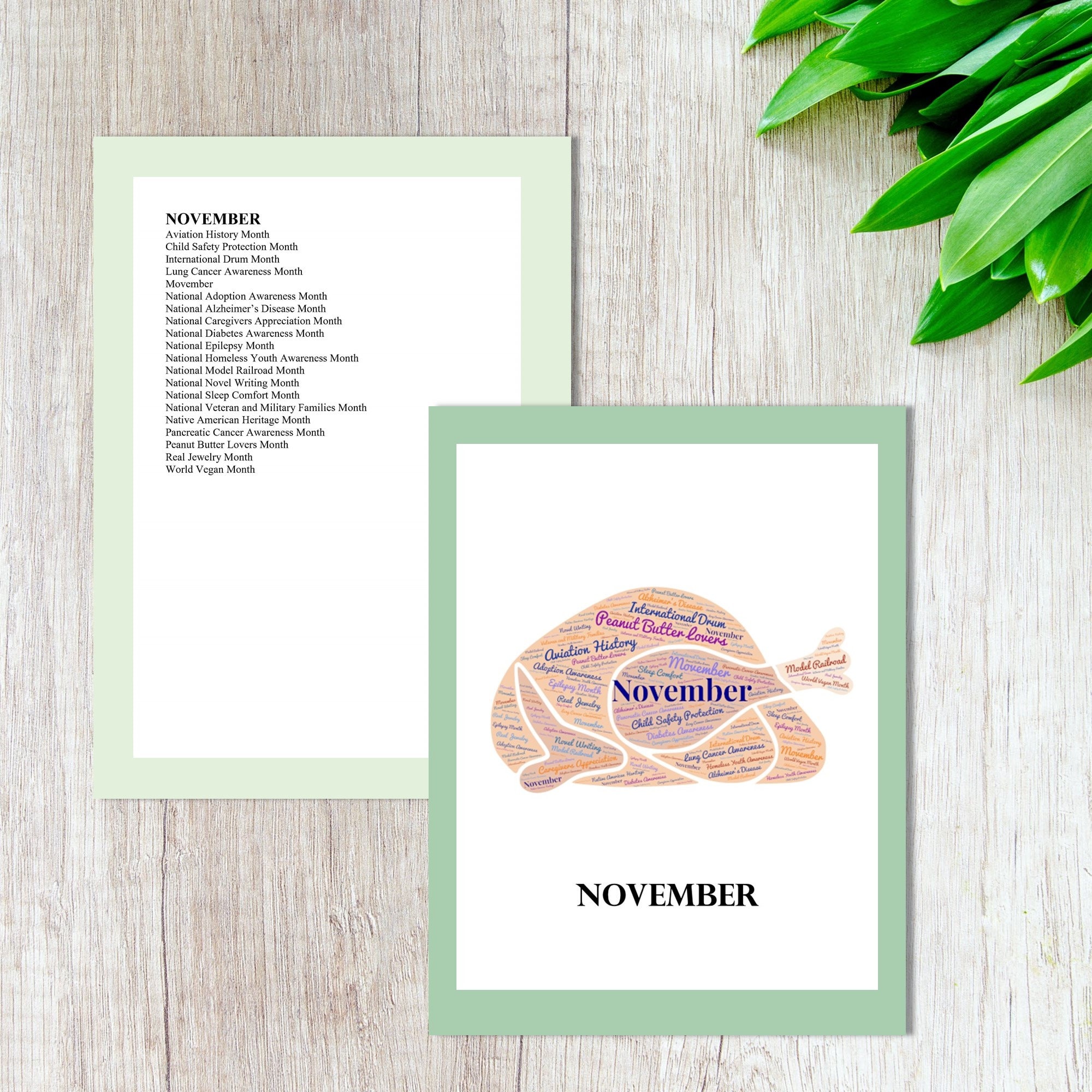 Monthly Word Cloud Wall Art - Etsy