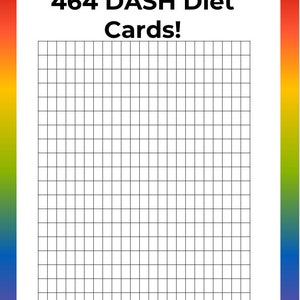 DASH Diet Printable Card Sets - Etsy