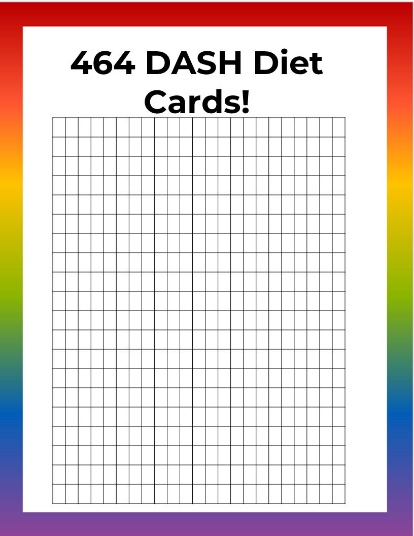 DASH Diet Printable Card Sets - Etsy