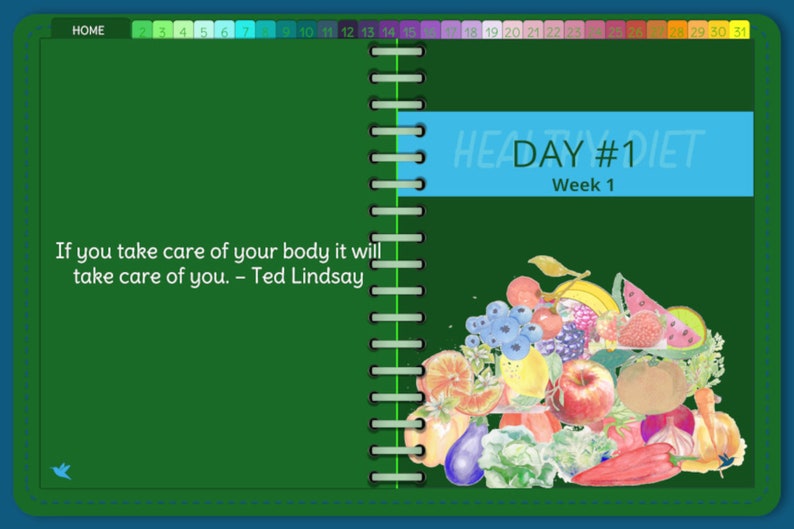 DASH Diet One Month Digital Planner - Etsy