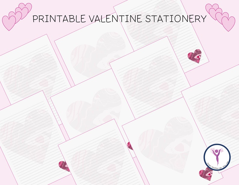 Printable Valentine's Day Letter Writing Paper Heart 1 - Etsy