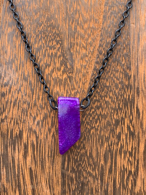 Purple Quartzite Necklace - Etsy