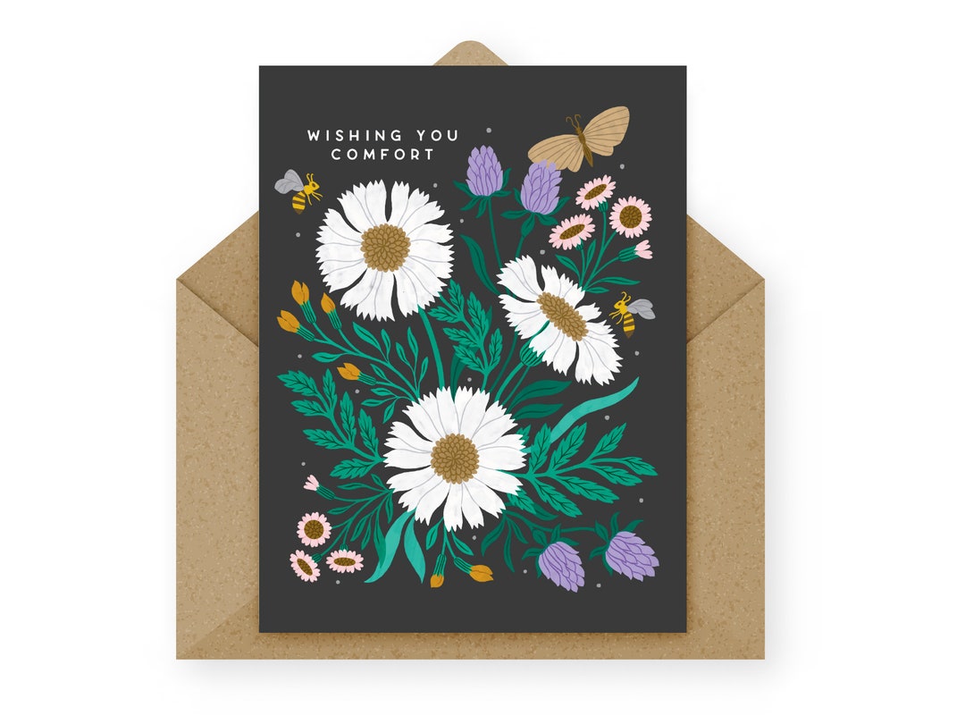 Wishing You Comfort Sympathy Greeting Card - Etsy