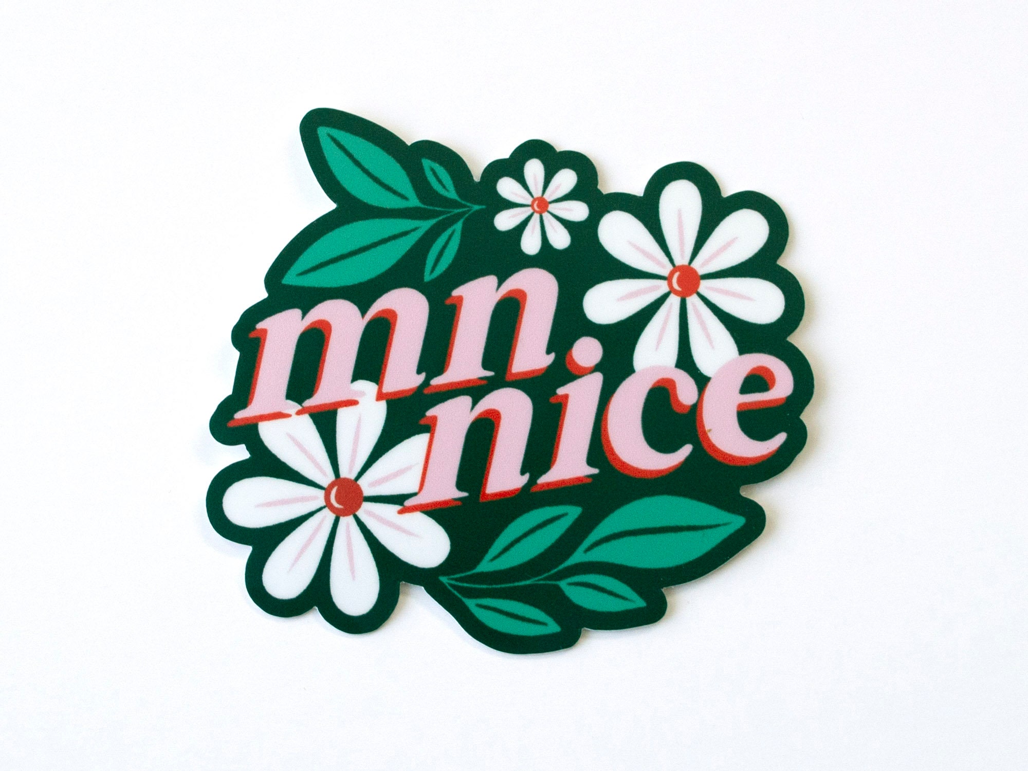Minnesota Nice Die Cut Vinyl Floral Sticker Decal - Etsy UK