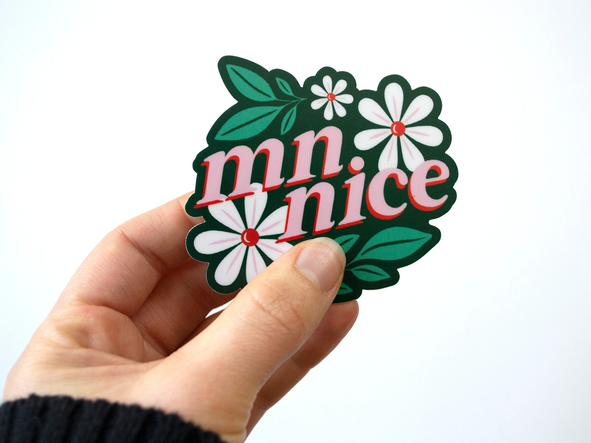 Minnesota Nice Die Cut Vinyl Floral Sticker Decal - Etsy UK