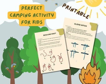 Knot Tying Guide for Kids, 7 Knots, How to Tie Knots, Knots Printable ...