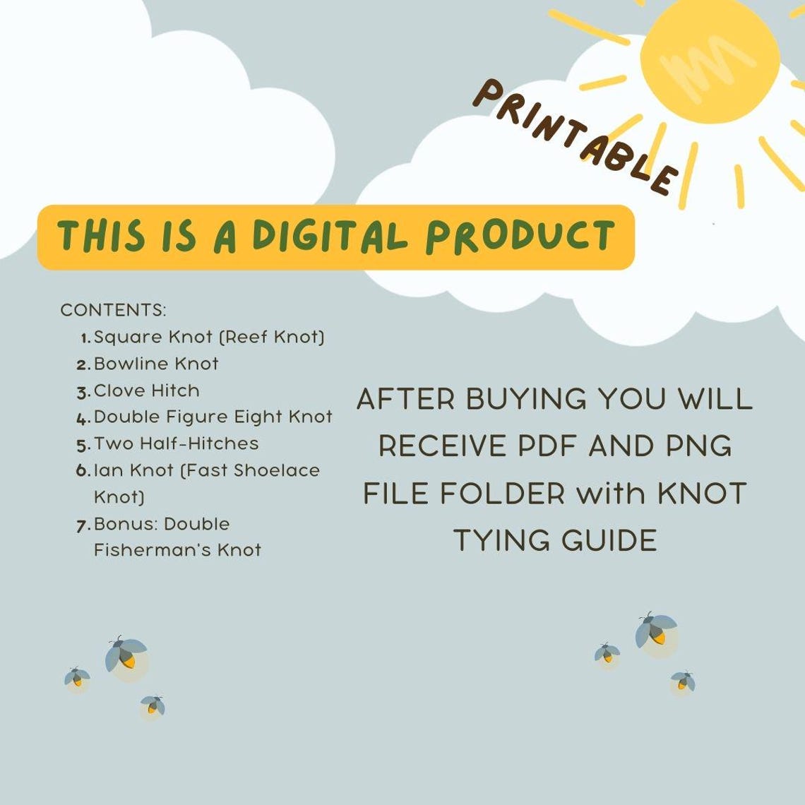 Knot Tying Guide for Kids, 7 Knots, How to Tie Knots, Knots Printable ...