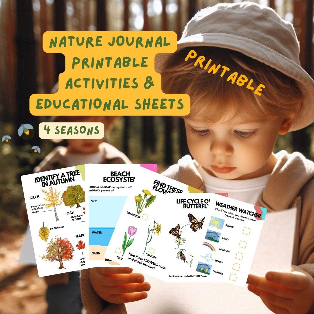 Nature Journal Printable for Kids 56 PAGES Seasonal | Nature Study ...
