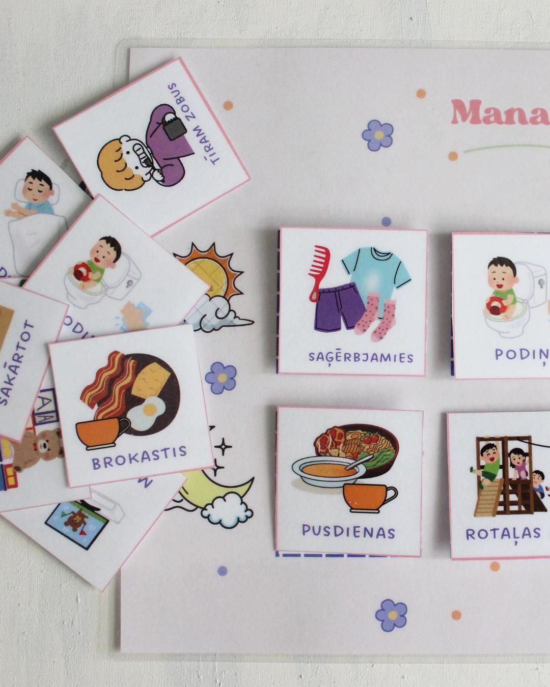 Routine Chart for Toddlers ENG Printable - 20 Icons Simple & Advanced ...