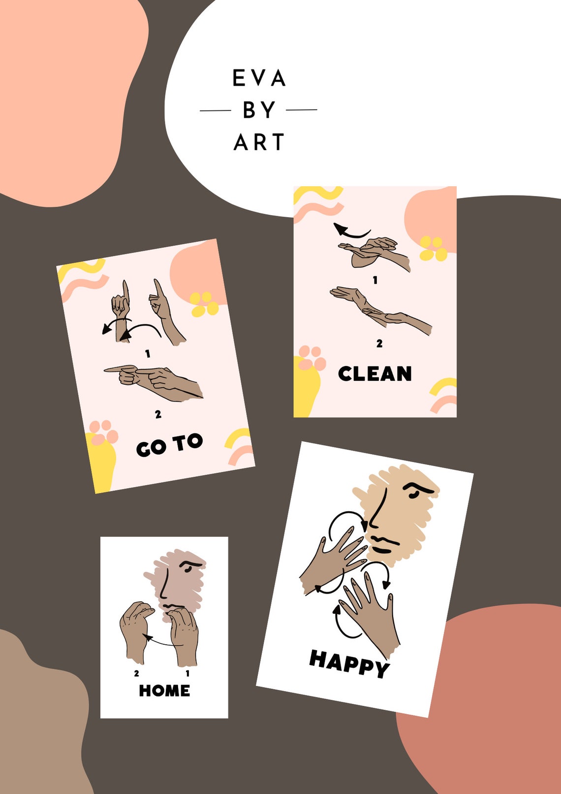 Basic ASL Flashcards for Kids, 30 Printable Sign Language Cards, ASL ...