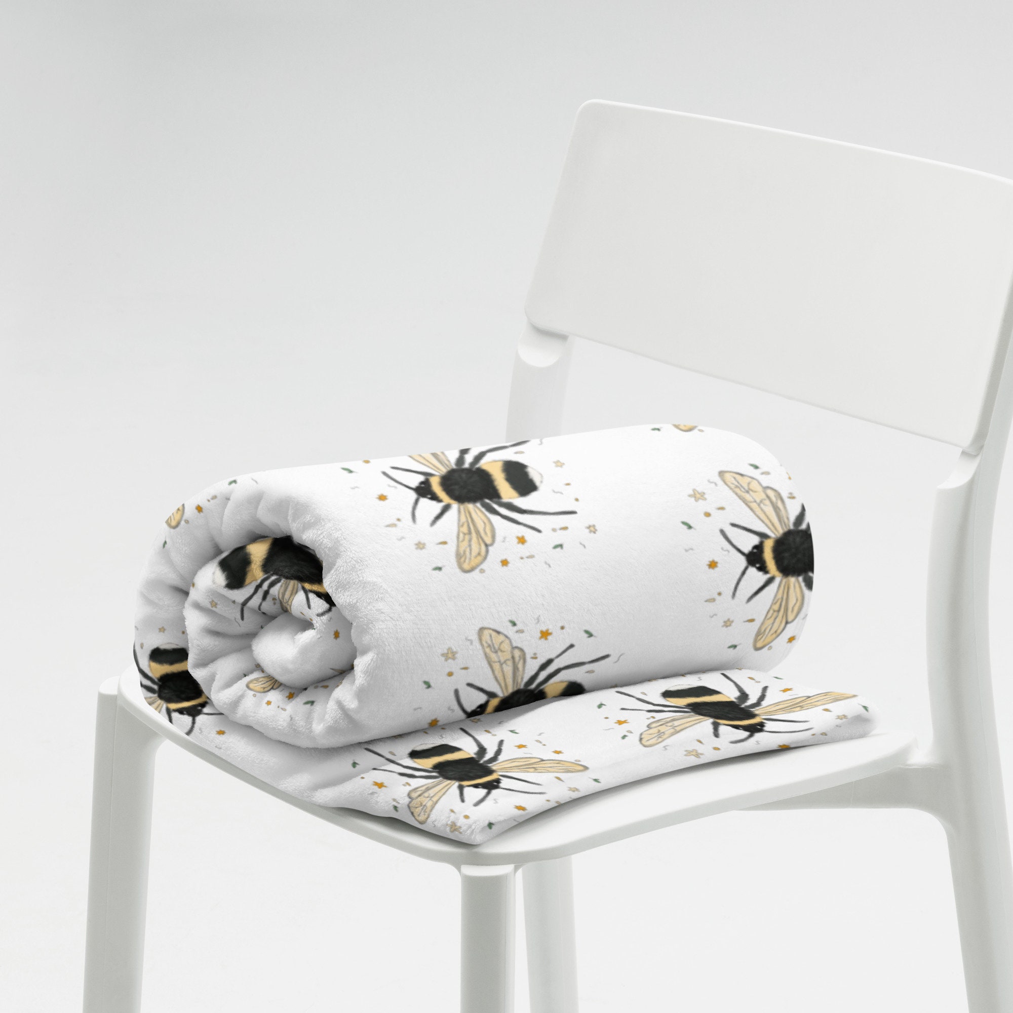 Bumble Bee Nursery Throw Blanket Baby Nursery Bedding Soft & Cozy ...