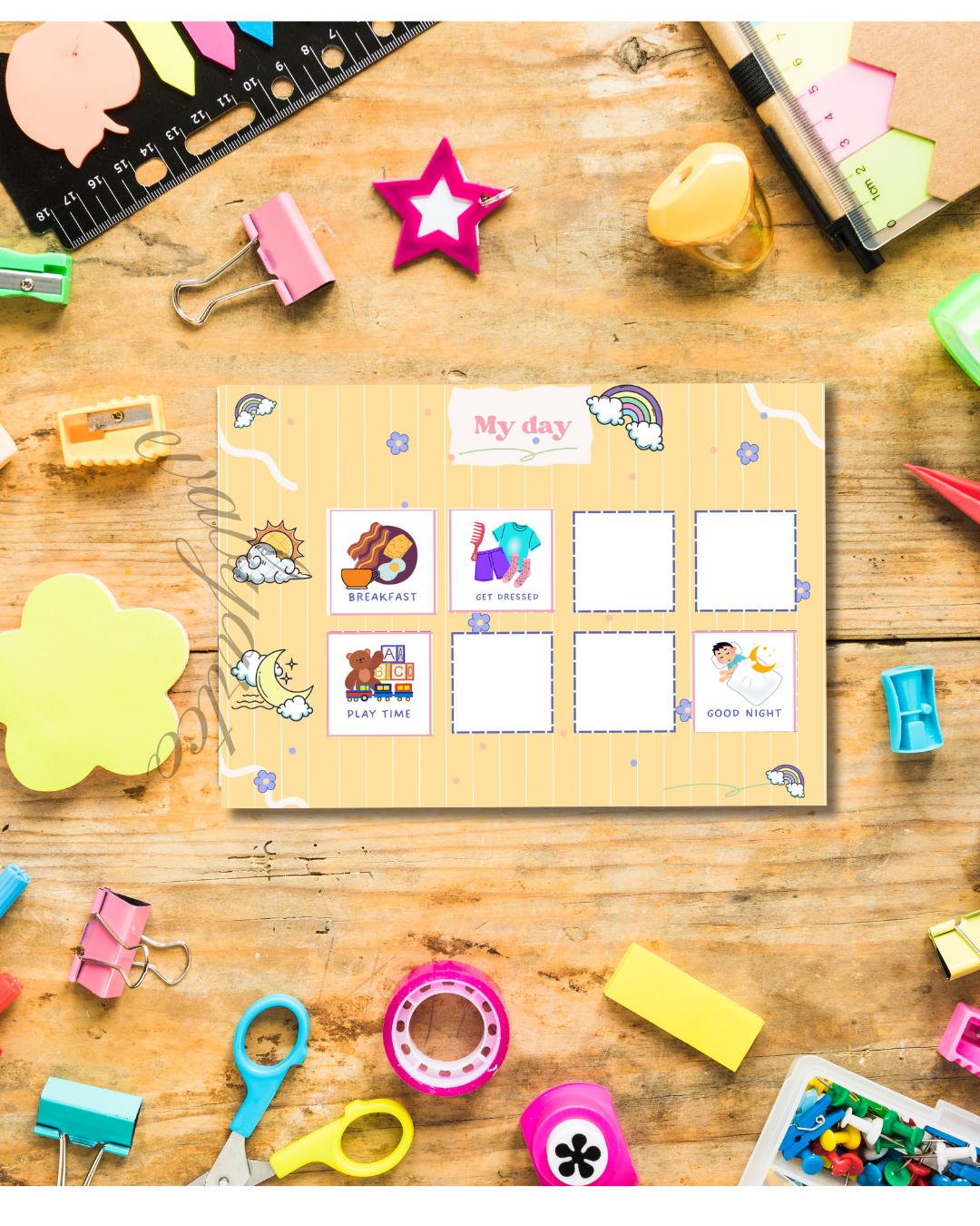 DAILY ROUTINE Board and Icons for Kids, Practical Life Cards ...