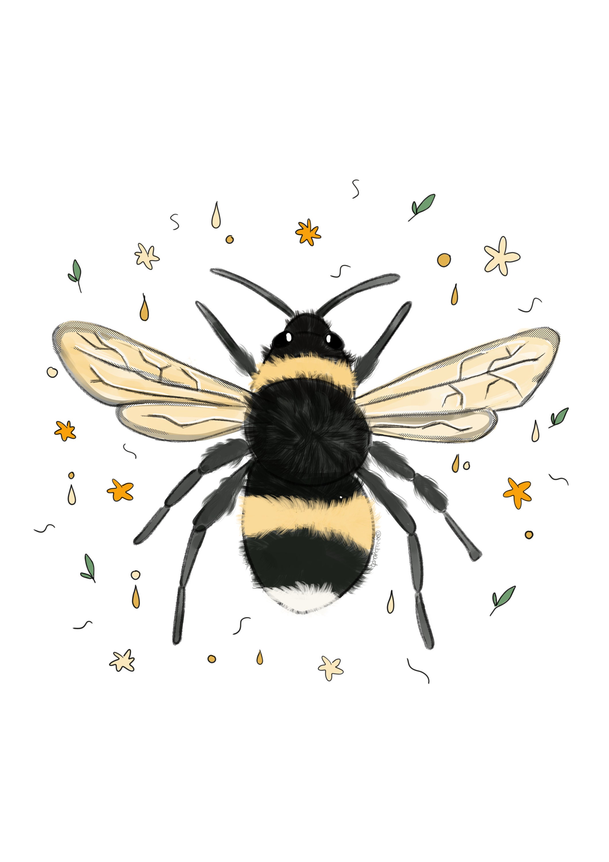 Bumble Bee Printable Boho Bee, Nursery Printable Wall Art: Digital ...