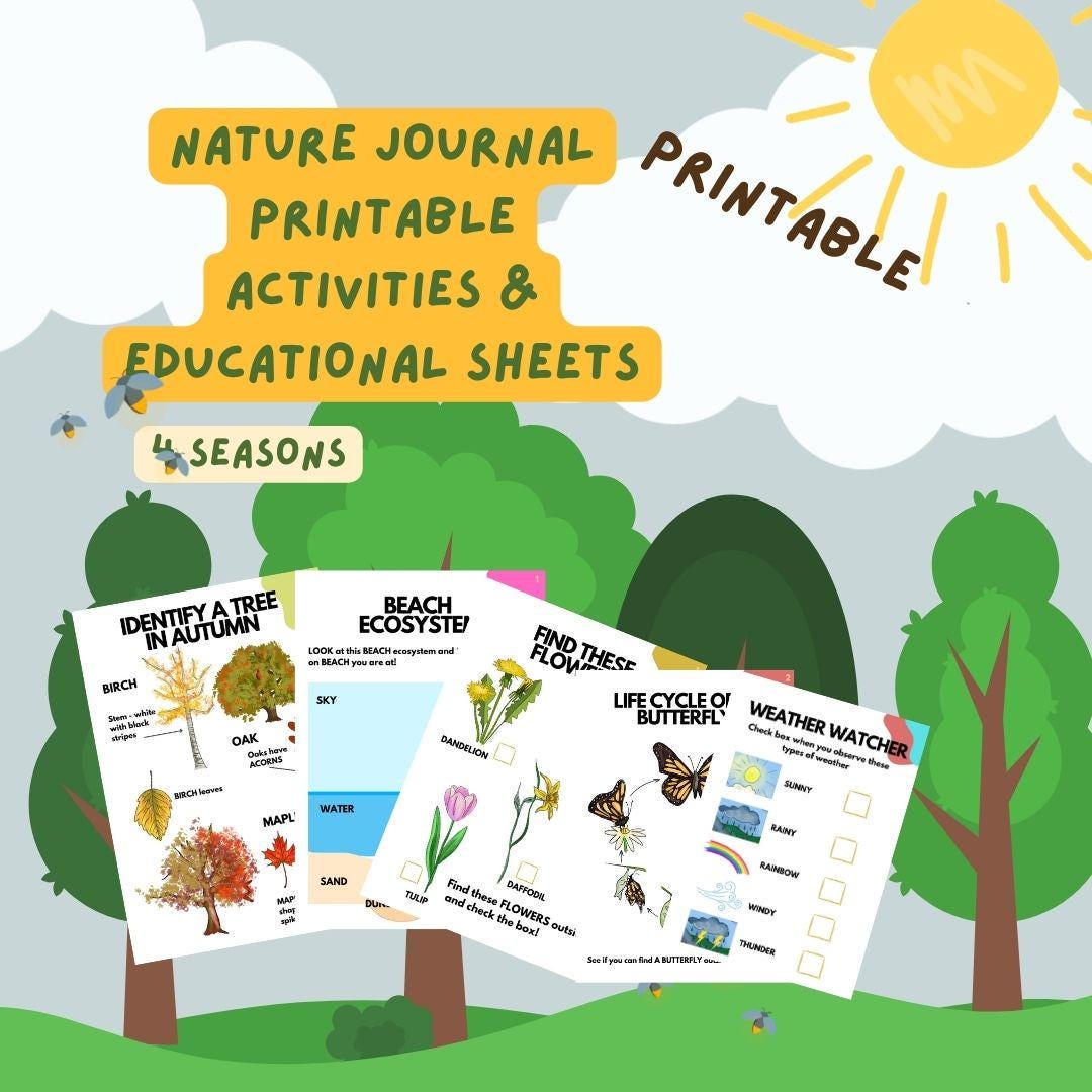 Printable Nature Journal Homeschool, Preschool, Toddler Busy Book ...