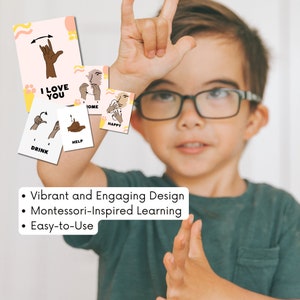 ASL Printable Flashcards for Kids | Learn Sign Language | 30 Vibrant ...
