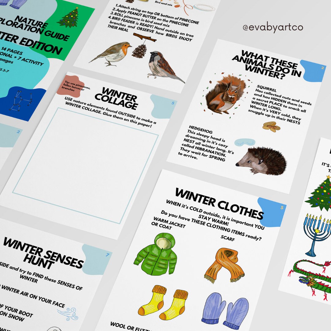 Printable Nature Journal Homeschool, Seasonal Nature Study, Preschool ...