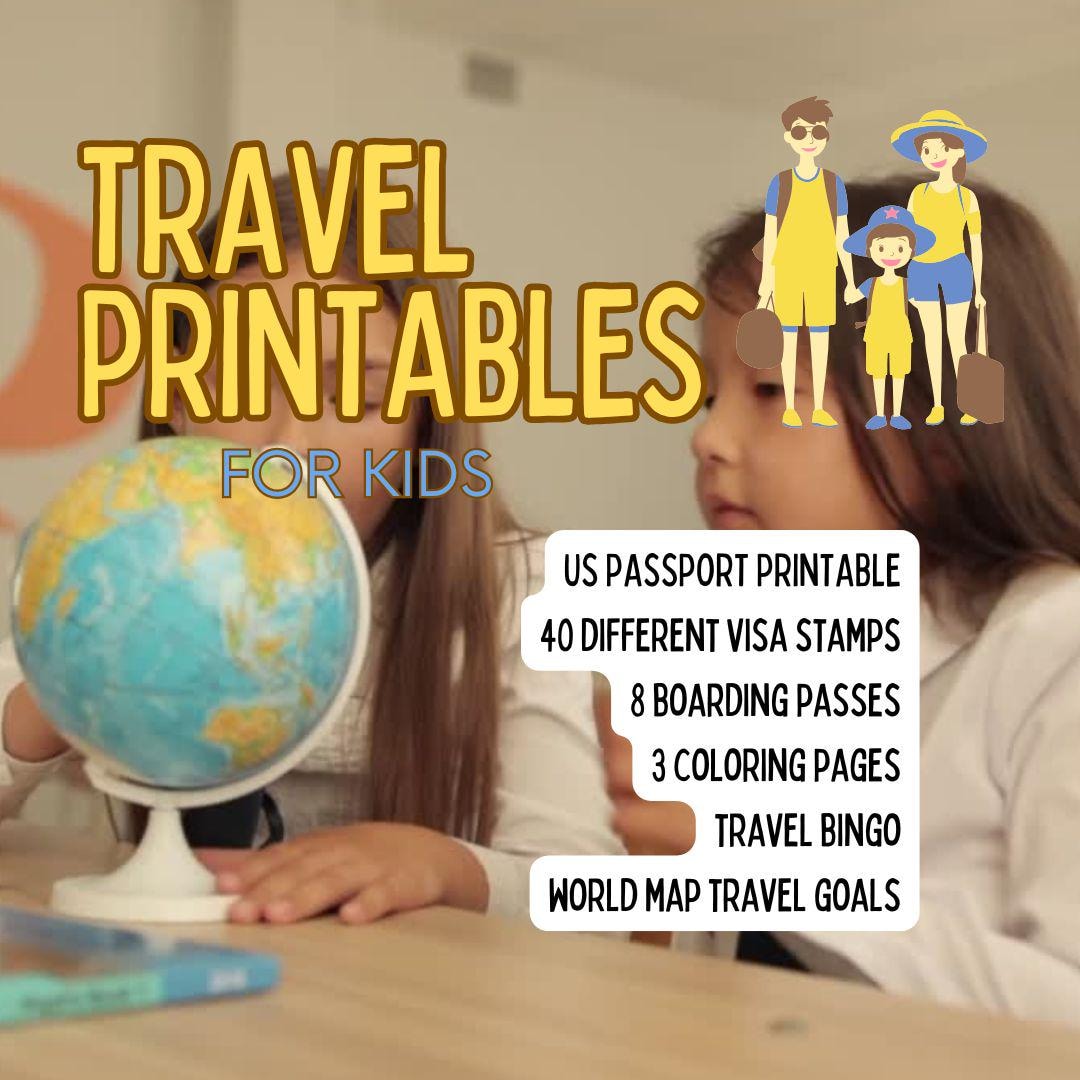 Passport and Boarding Passes Printable, Kids Open Ended Play Montessori ...