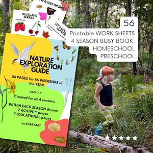 56 Page Nature Journal Homeschool, Seasonal Nature Study, Preschool ...