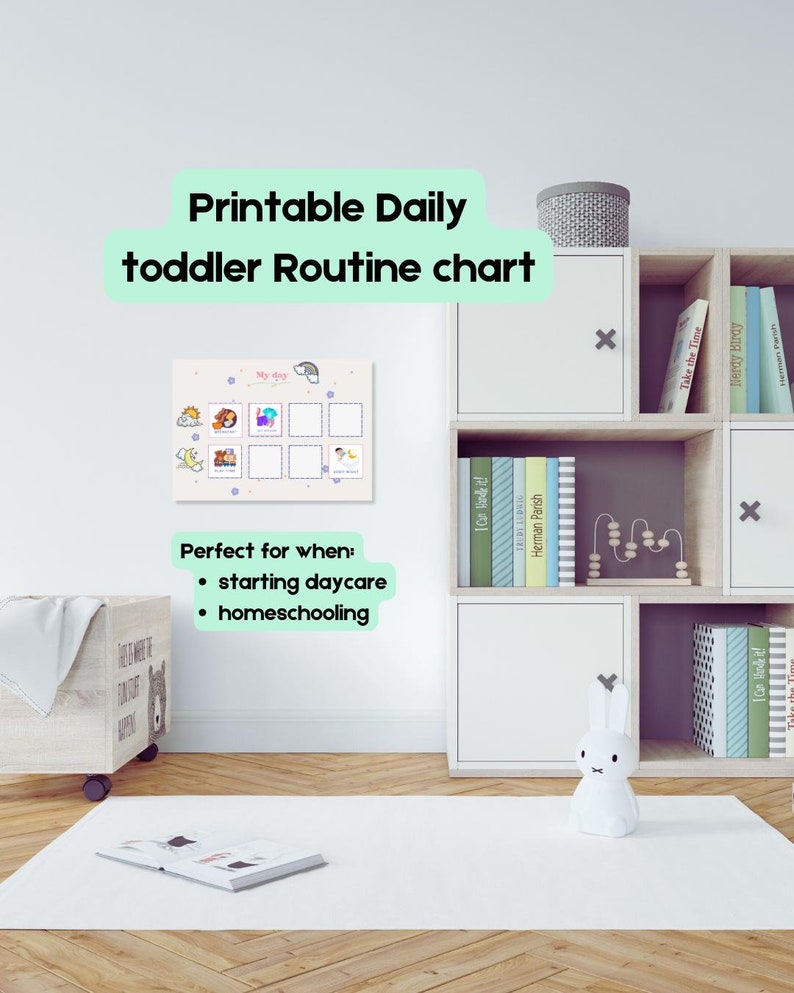 DAILY ROUTINE Chart Kids & Chore, Icons X 20, PRINTABLE, Toddler Chart ...