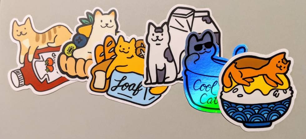 3 inch vinyl cat sticker | Etsy