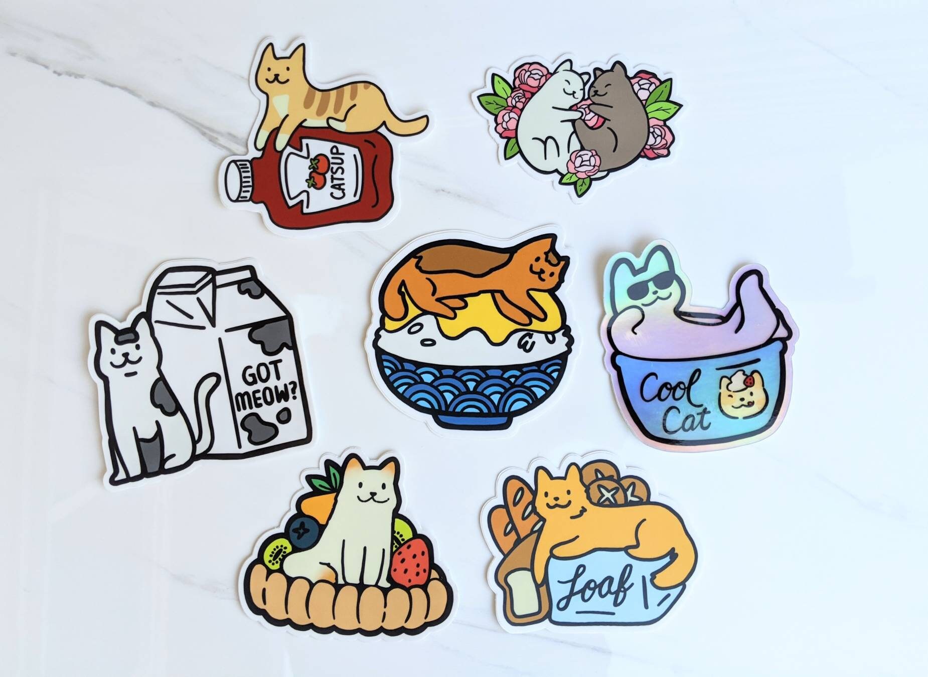 3 inch vinyl cat sticker | Etsy