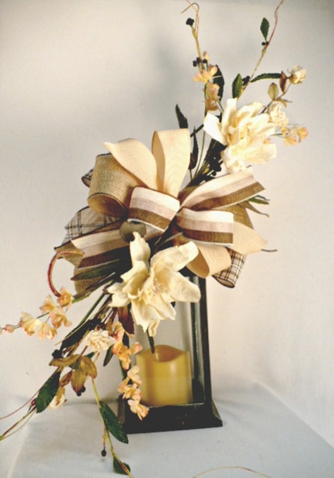 Neutral Color Swag, Cream Rose Horizon Swag, Lantern Swag Cream Rose ...