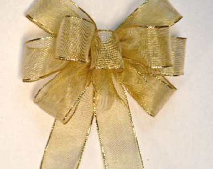 Pack of 4 Metallic Gold Bow Gold Metallic Bow Gift Basket - Etsy
