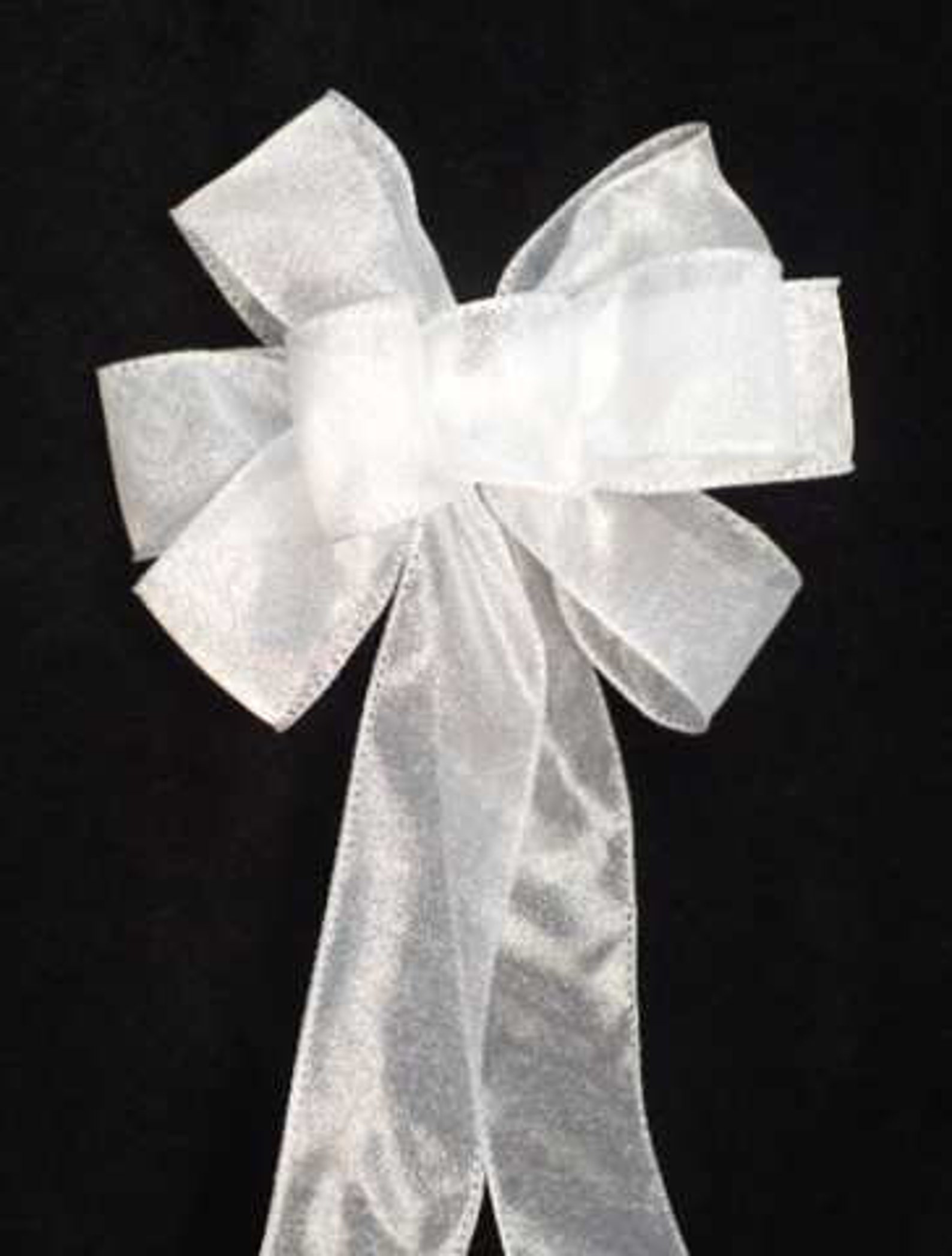 Pack of 4 White Bows Semi Solid White Medium Bow Wedding - Etsy
