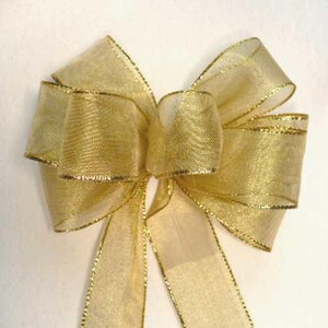 Pack of 4 Metallic Gold Bow, Gold Metallic Bow, Gift Basket Bow, Wreath ...