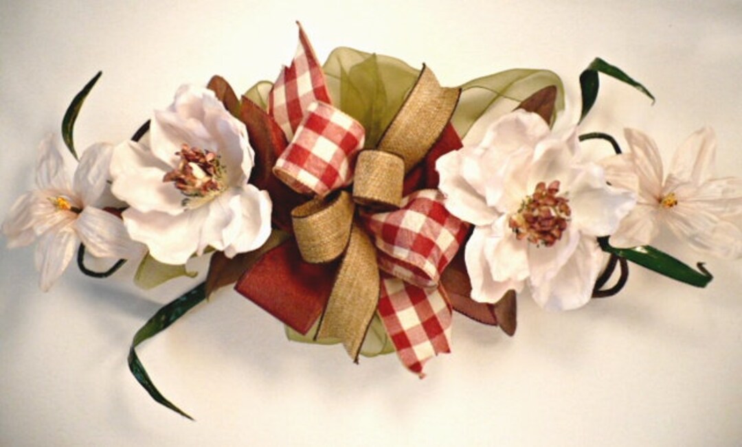 Soft Pink Magnolia Swag, Farmhouse Horizon Magnolia Swag, Vertical Pink ...