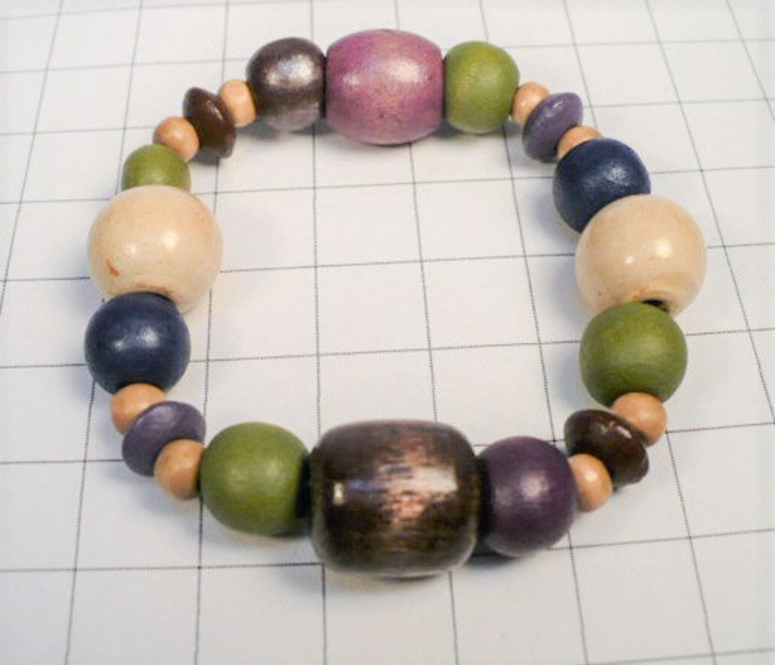 Chunky wood bead bracelet wood bead bracelet bread bracelet | Etsy