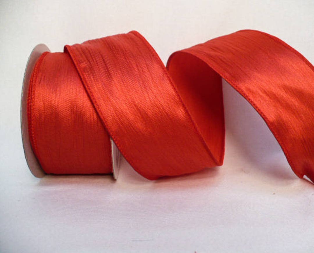 Solid Crushed Wired Ribbon Valentine Ribbon Wedding Ribbon - Etsy