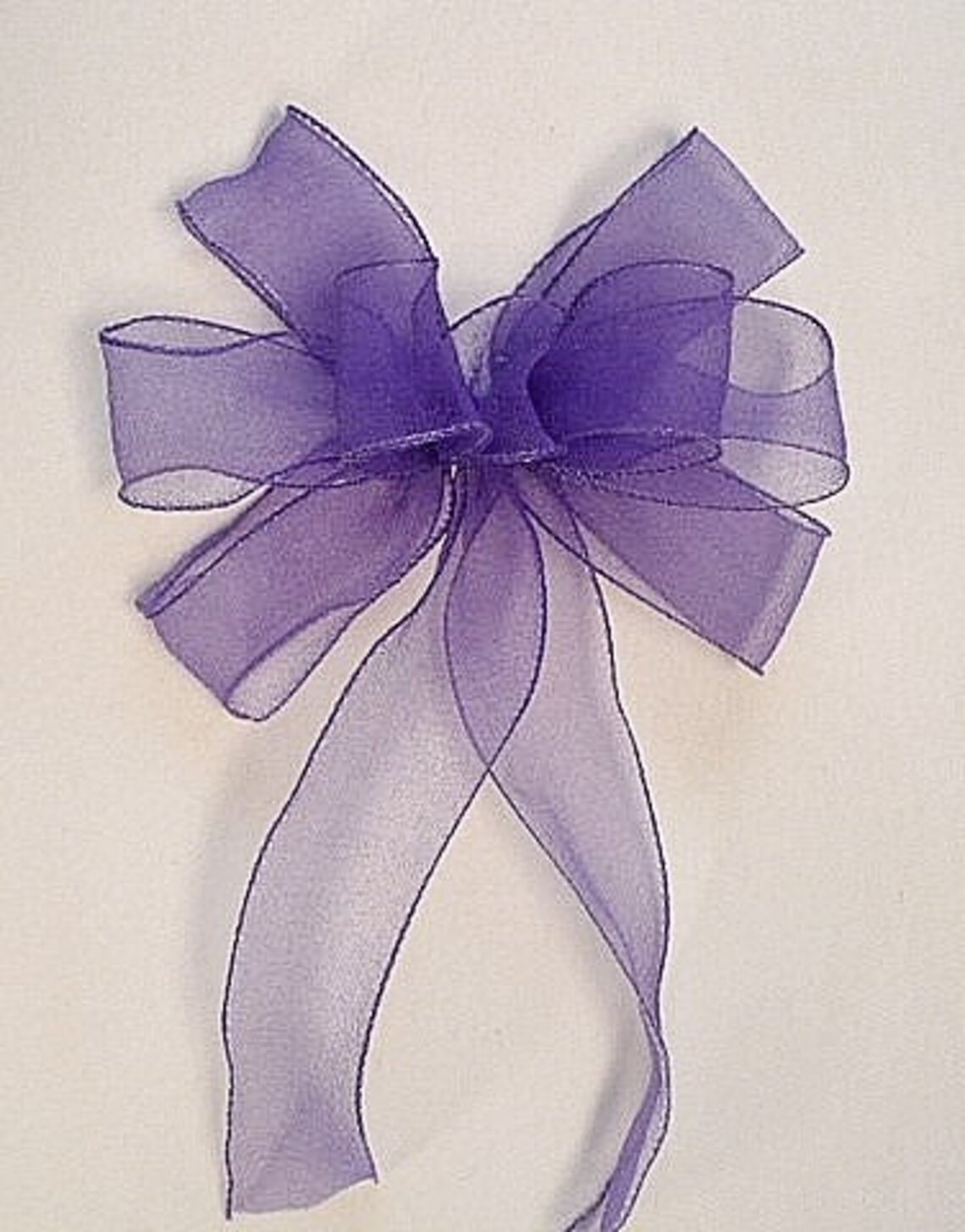 Set of 4 Purple Bows, Medium Purple Tone Bows, Crepe Texture Purple ...