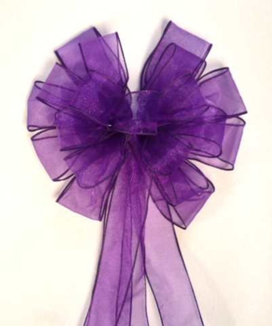 Purple Wedding Bow, Purple Wedding Pew Bow, Wedding Decor, Wreath ...