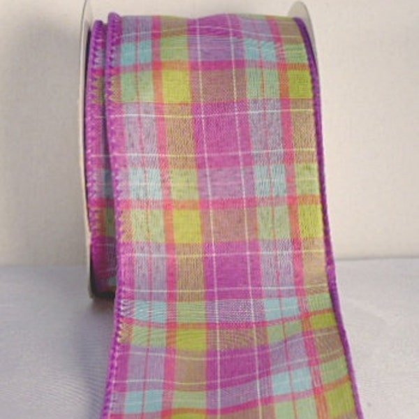 Plaid Wired Ribbon - Etsy