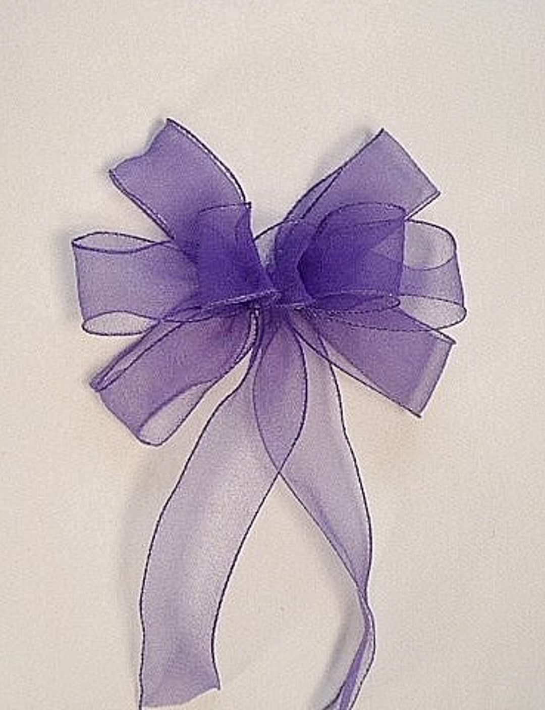 Set of 4 Purple Bows, Medium Purple Tone Bows, Crepe Texture Purple ...