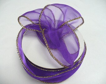 Purple Gold Ribbon - Etsy