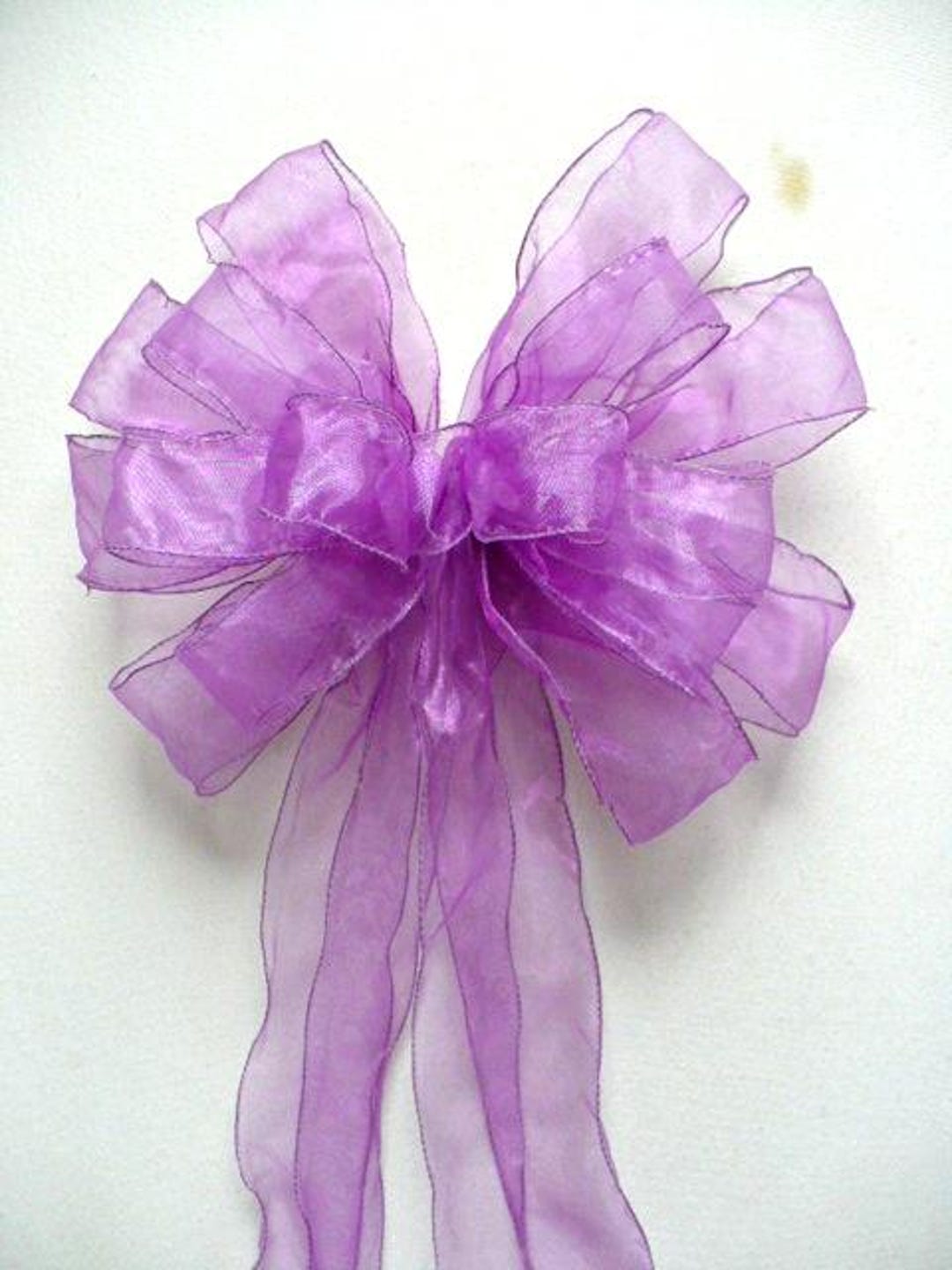 Purple Tone Bow, Sheer Purple Orchid Tone Pew Bow, Wedding Purple ...