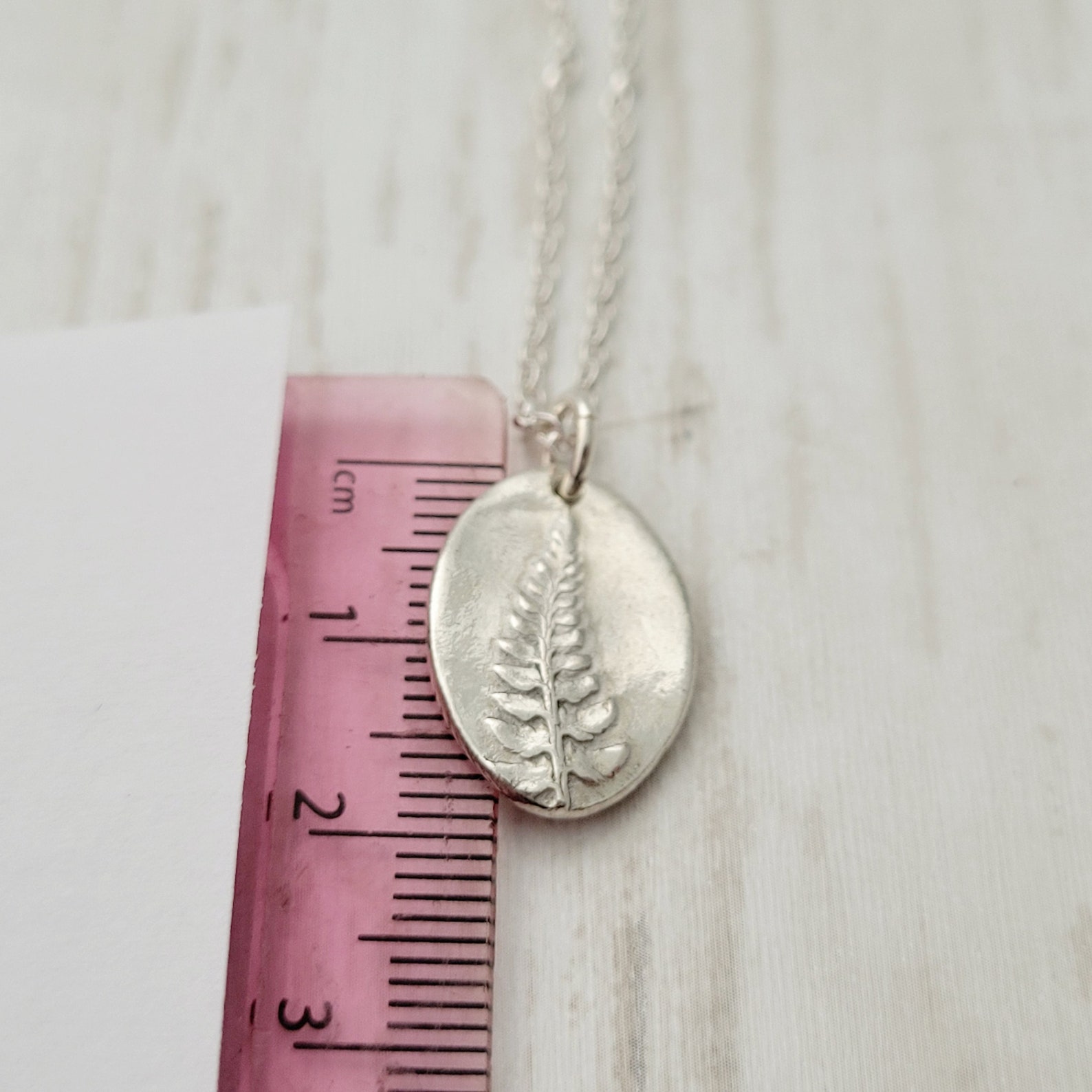 Fern Necklace, Sterling Silver Fern Leaf Pendant, Real Fern Leaf ...