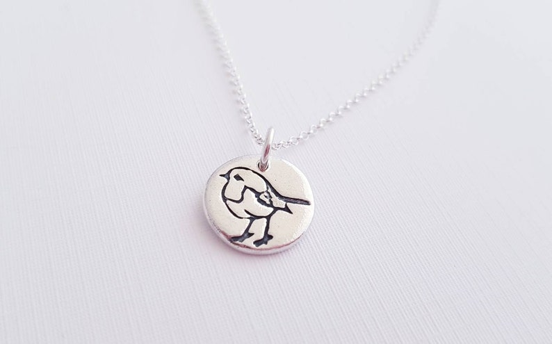 Robin Necklace Silver Robin Pendant Minimalist Jewellery - Etsy UK