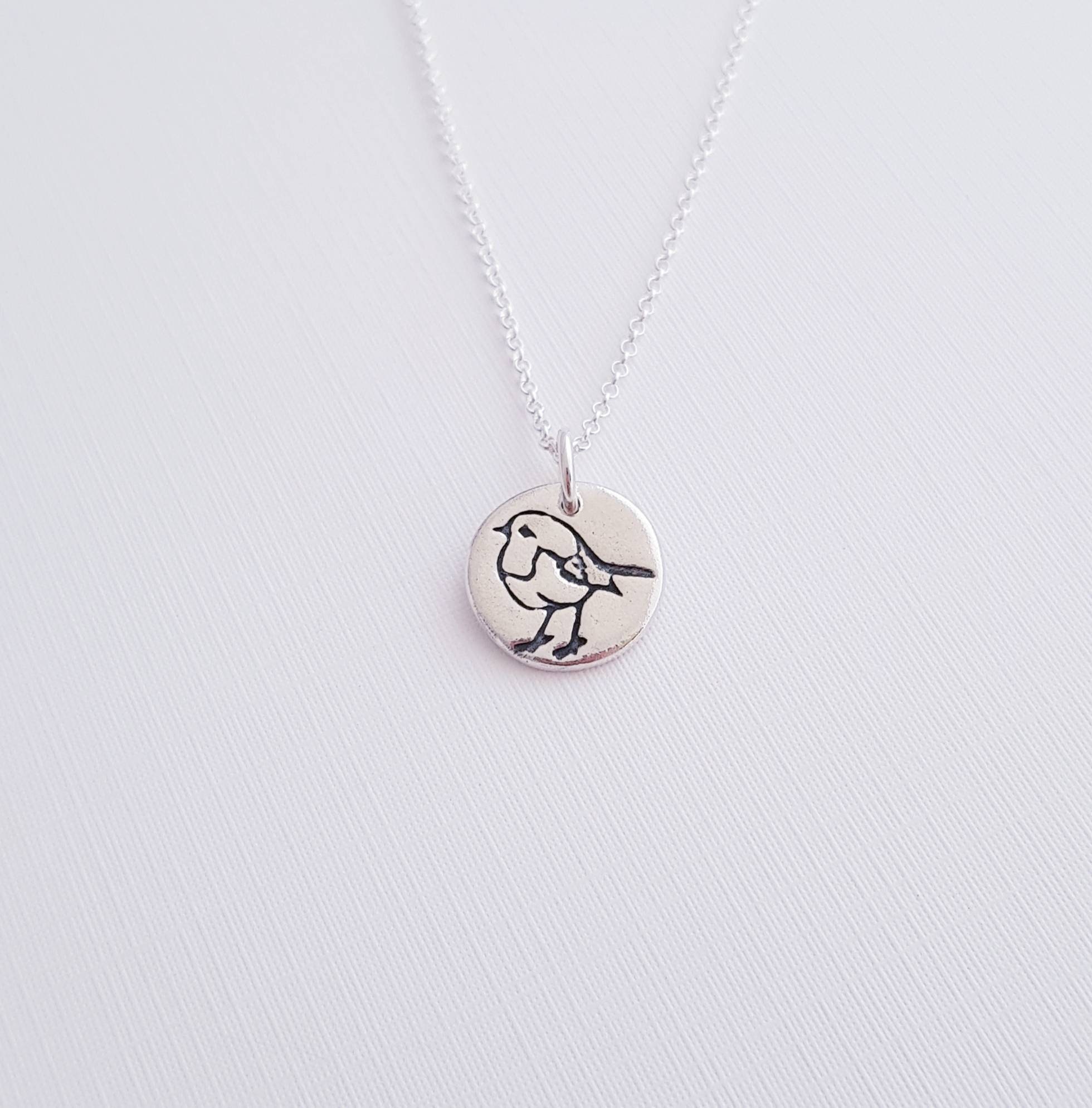 Robin Necklace Silver Robin Pendant Minimalist Jewellery - Etsy UK
