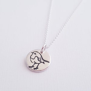 Robin Necklace Silver Robin Pendant Minimalist Jewellery - Etsy UK