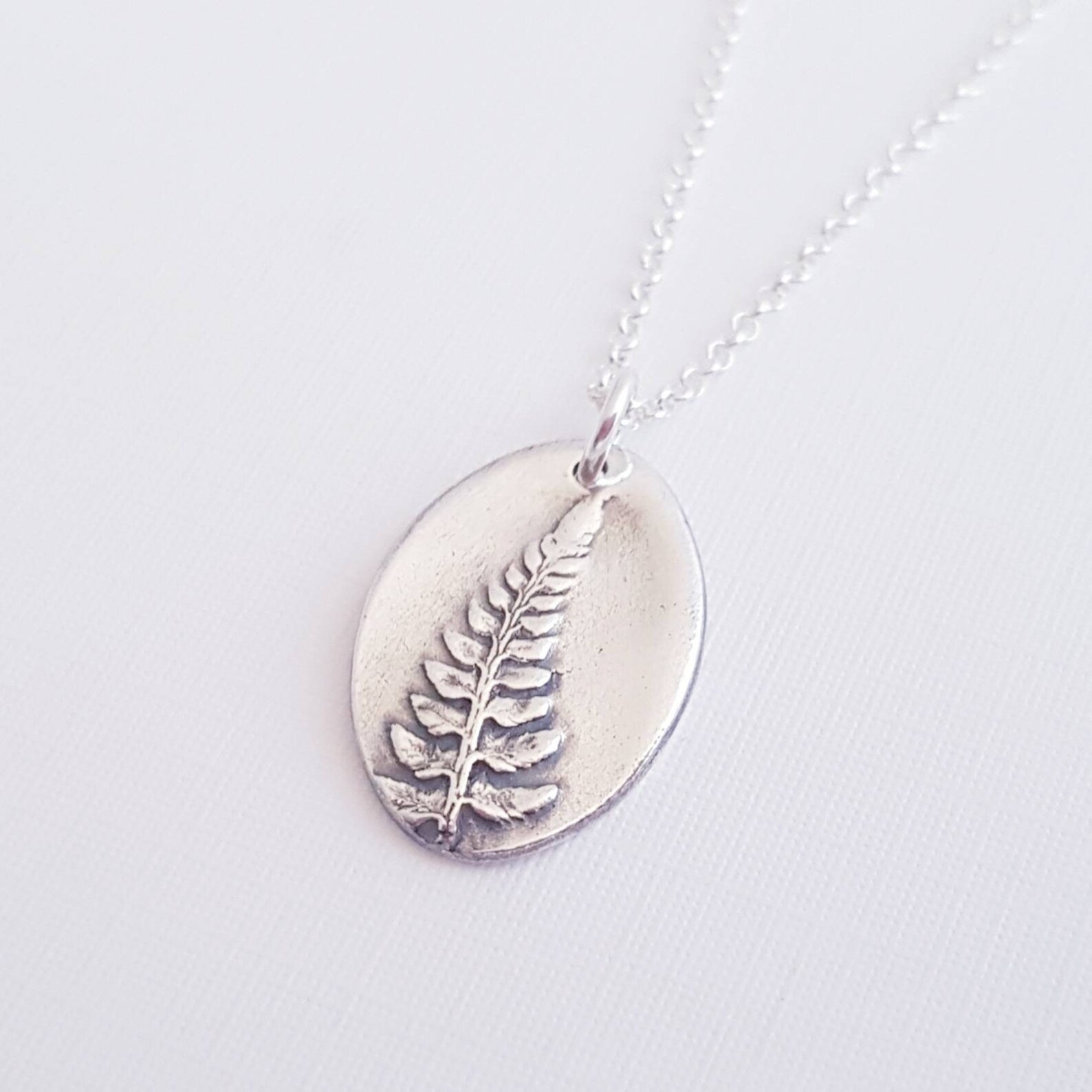 Fern Necklace Sterling Silver Fern Leaf Pendant Real Fern - Etsy UK
