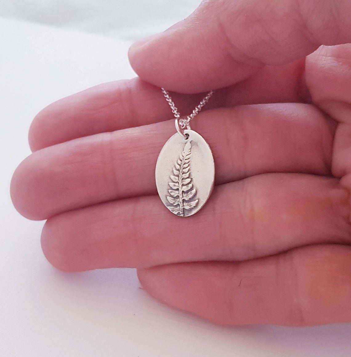 Fern Necklace Sterling Silver Fern Leaf Pendant Real Fern | Etsy