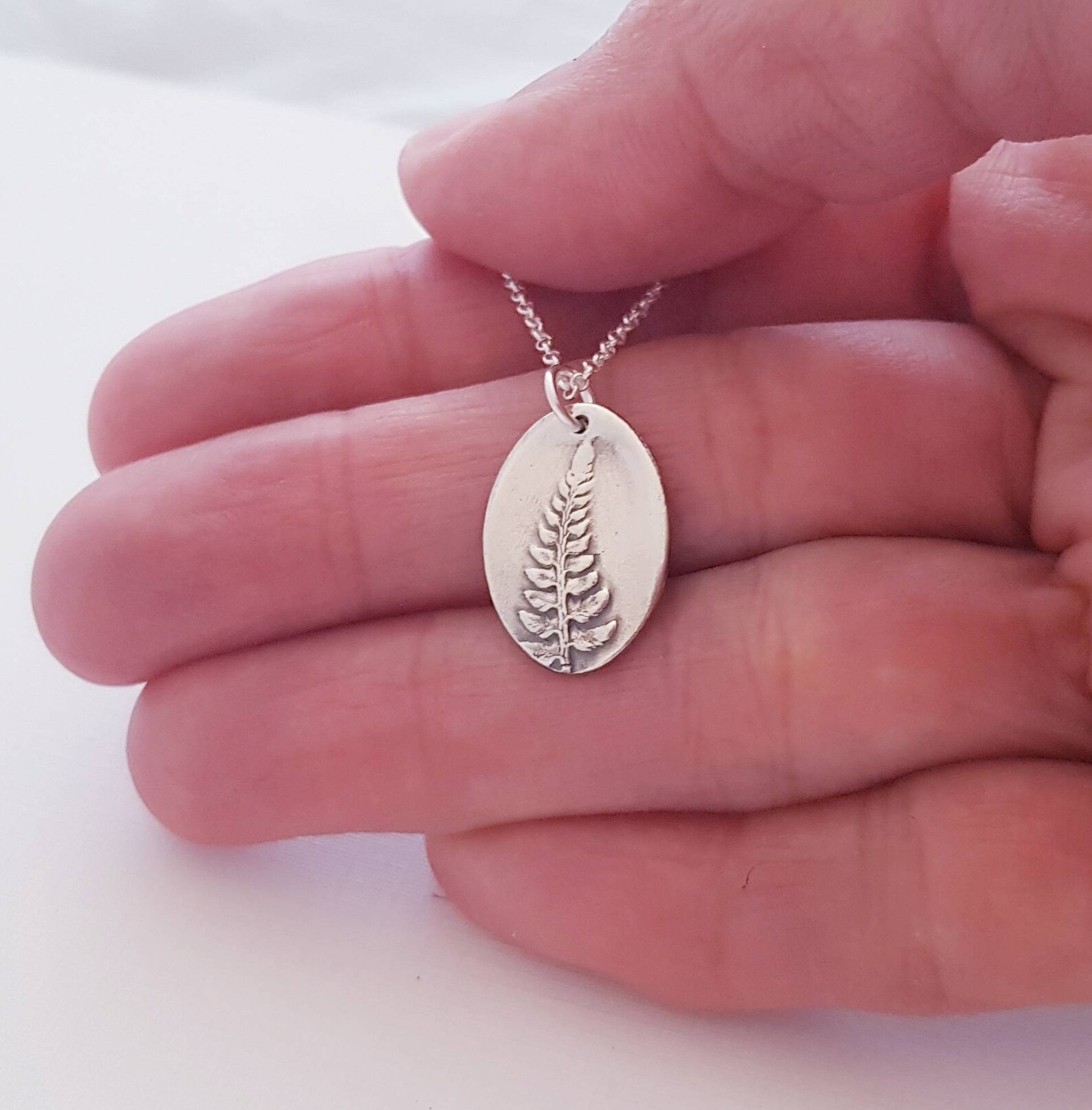 Fern Necklace Sterling Silver Fern Leaf Pendant Real Fern - Etsy UK