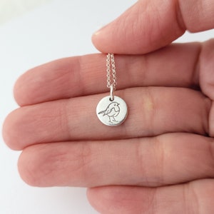 Tiny Robin Necklace - Silver Robin Pendant - Christmas Robin Necklace ...