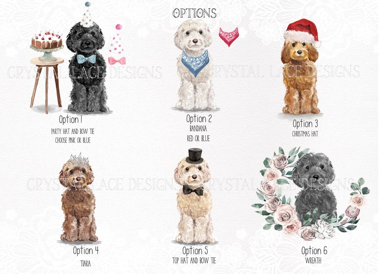 Personalised Cockapoo Birthday Card, Personalised Cockapoo Thank You ...