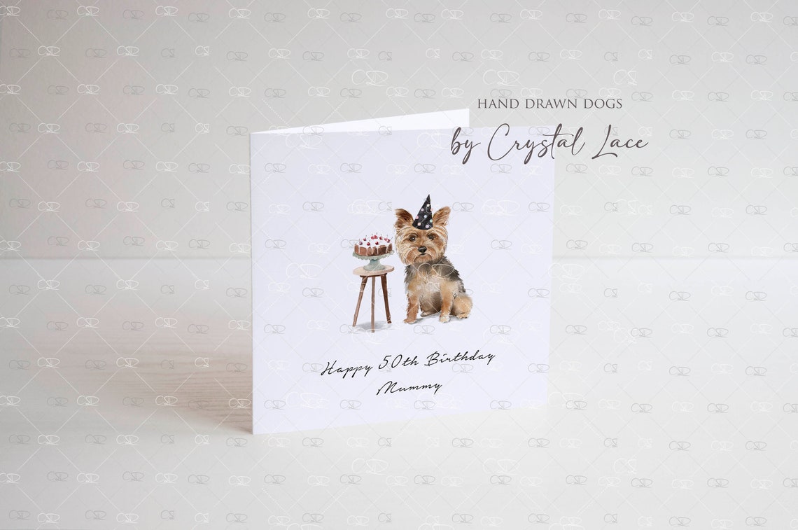Personalised Yorkshire Terrier Birthday Card Yorkie Card - Etsy UK